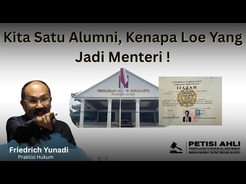 Kita Satu Alumni, Kenapa Loe Yang Jadi Menteri ⁉️