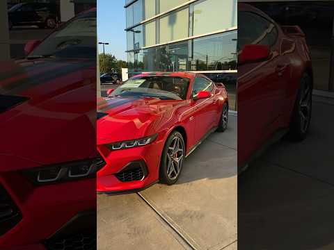 New 2024 Mustang GT in Race Red Looking Good!! Manual 2024 Ford Mustang GT Spotted!!