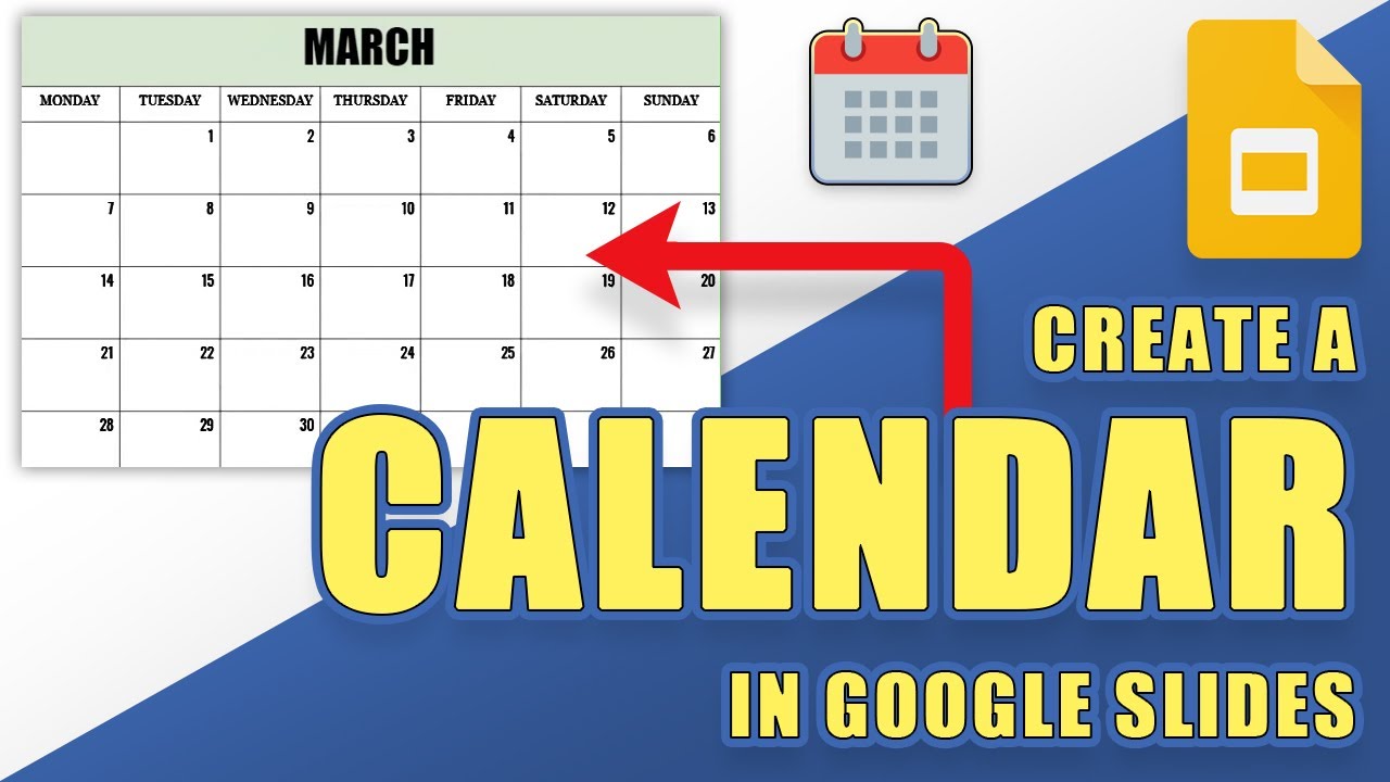 [TUTORIAL] Create a Printable Monthly CALENDAR in Google Slides (Easy!)