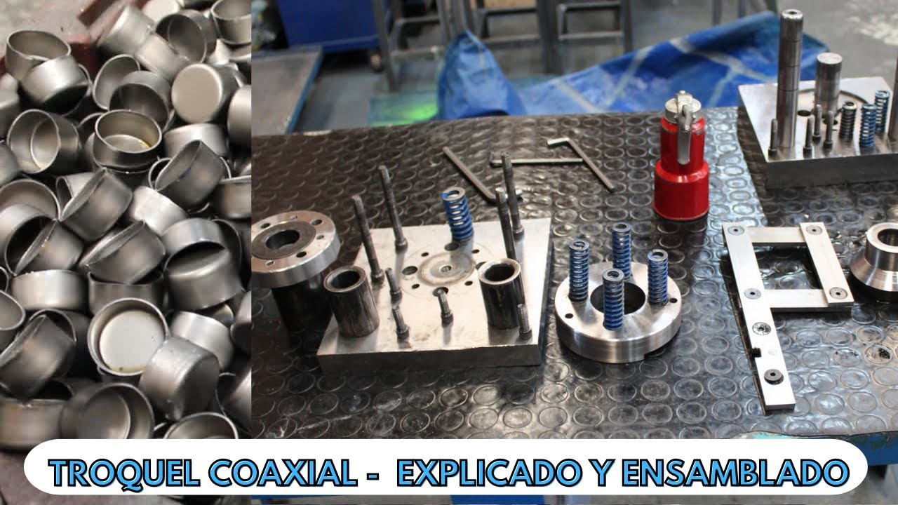Troquel coaxial, embutidos, explicado y ensamblado || 3D