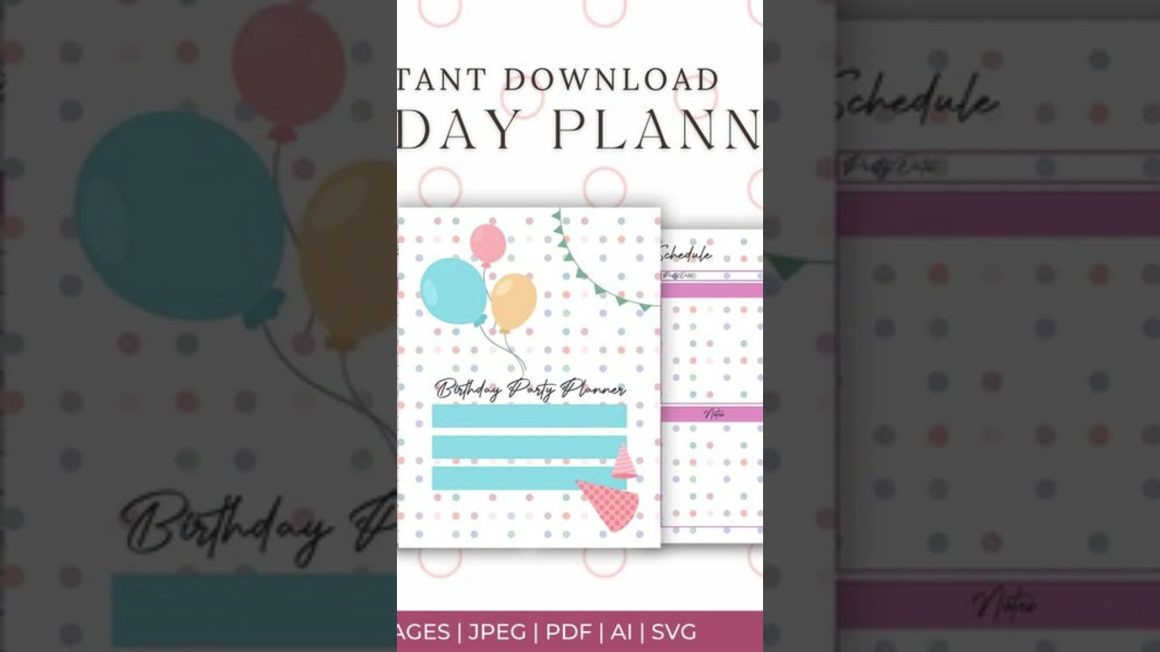 Plan the Perfect Party with THIS! 🥳 | Birthday Party Planner PDF for Moms 🎂✨