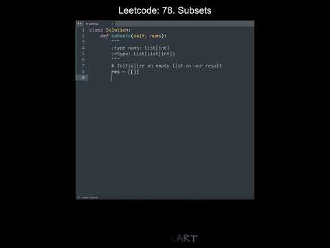 Leetcode 78. Subsets in Python | Python Leetcode | Python Coding Tutorial | Python Coding ASMR