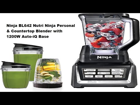 Ninja BL642 Nutri Ninja Personal & Countertop Blender with 1200W Auto-iQ Base, 72 oz. Pitcher