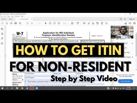 How To Get ITIN From Pakistan | ITIN Number for Non-Residents Urdu/Hindi (Step by Step Video)