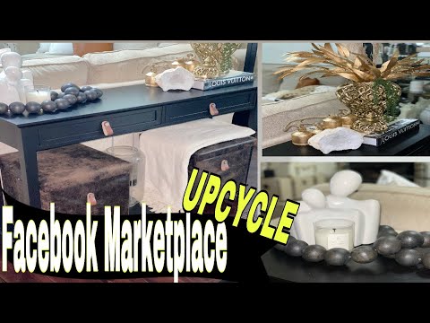 DIY Facebook Marketplace Sofa Table Makeover | How to style a sofa table | VONDESSA J