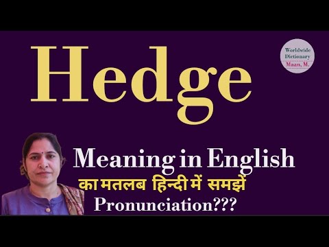 hedge meaning l meaning of hedge l hedge ka hindi mein kya matlab hota hai l vocabulary