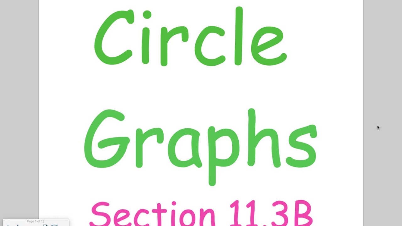 Math 6 - Lesson 11-3C: Circle Graphs