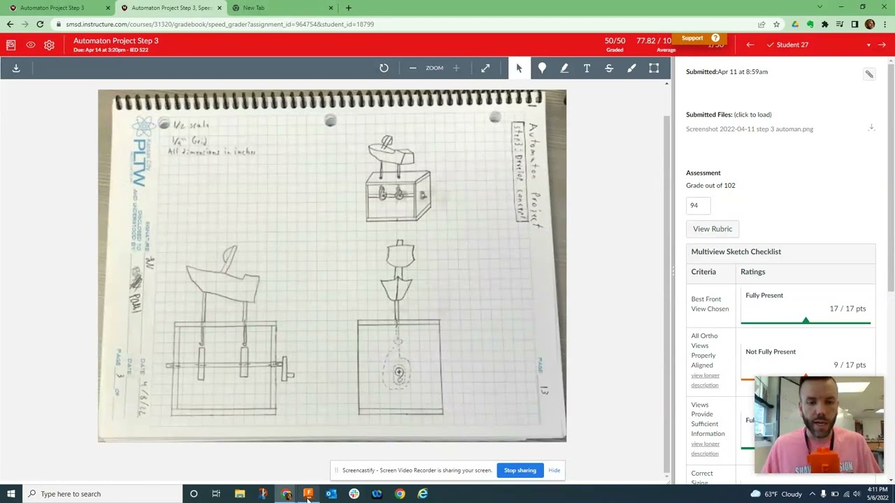 Multiview Cube to Help Align Orthographic Views Correctly