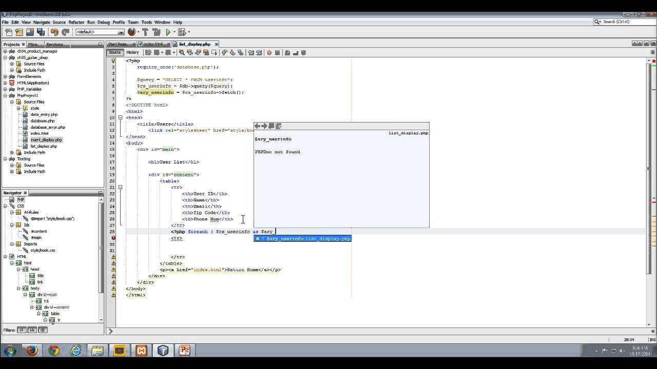 PHP PDO List Data From database