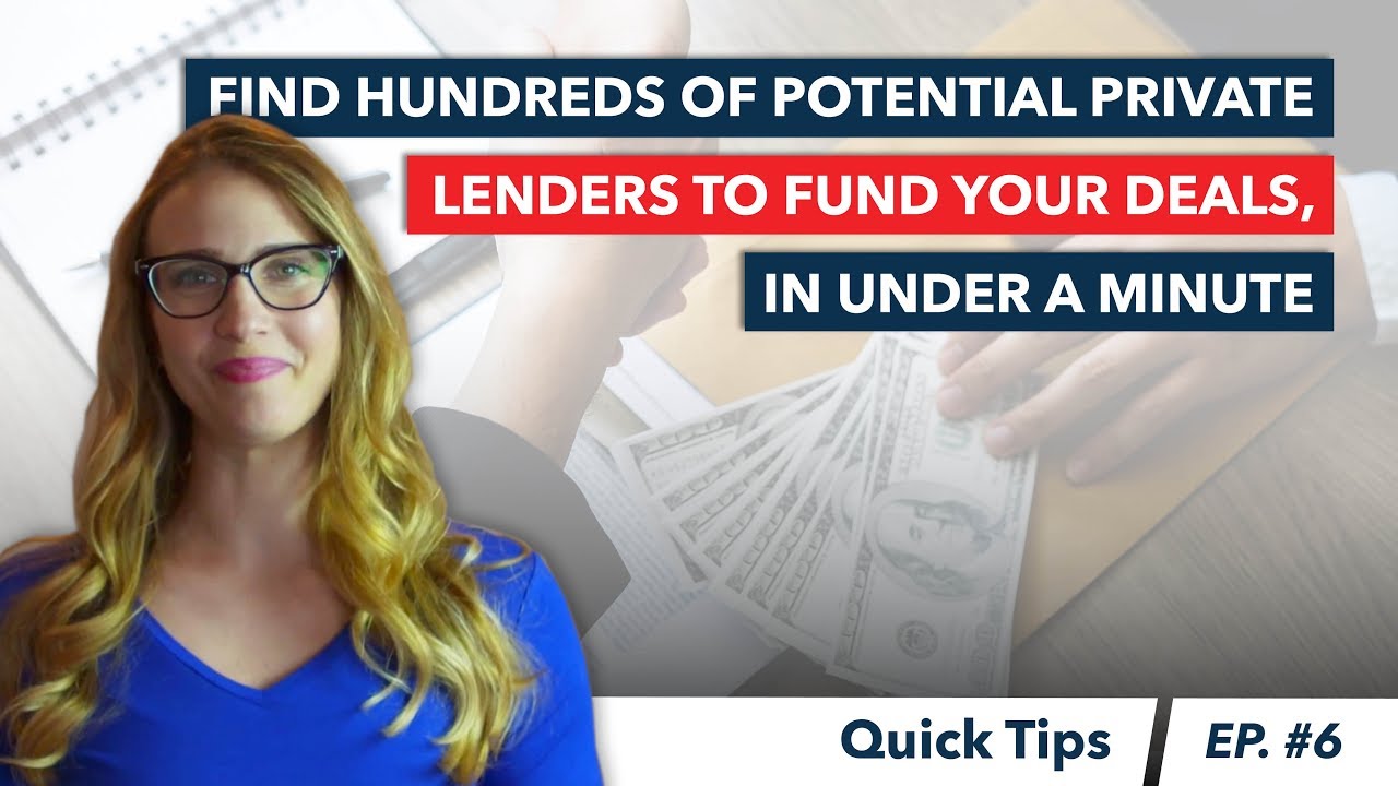 Find Hundreds Of Potential Private Lenders To Fund Your Deals, In Under A Minute