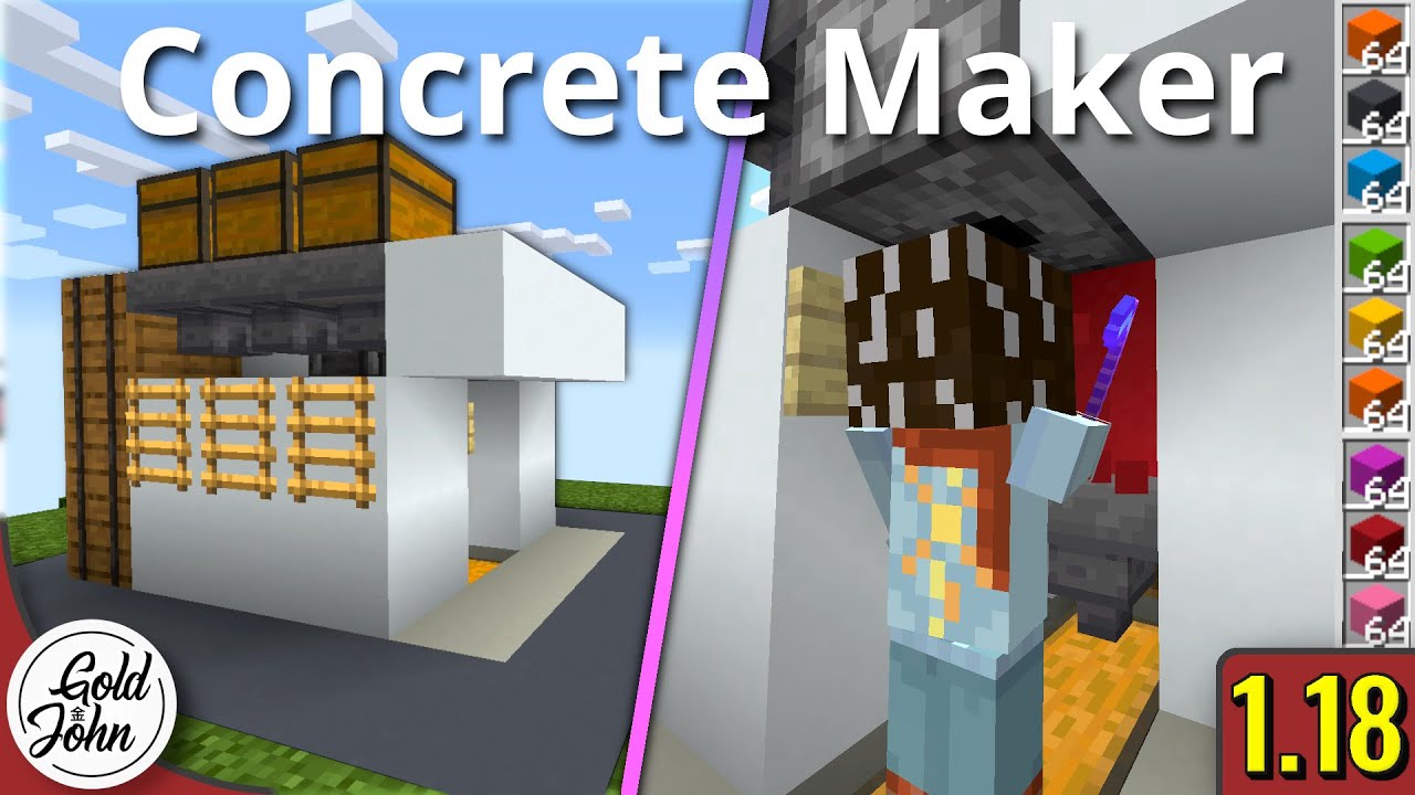 Concrete Maker Minecraft 1.18 | Easy Tutorial