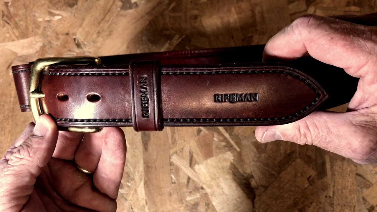 Heritage split leather belt kangaroo lined