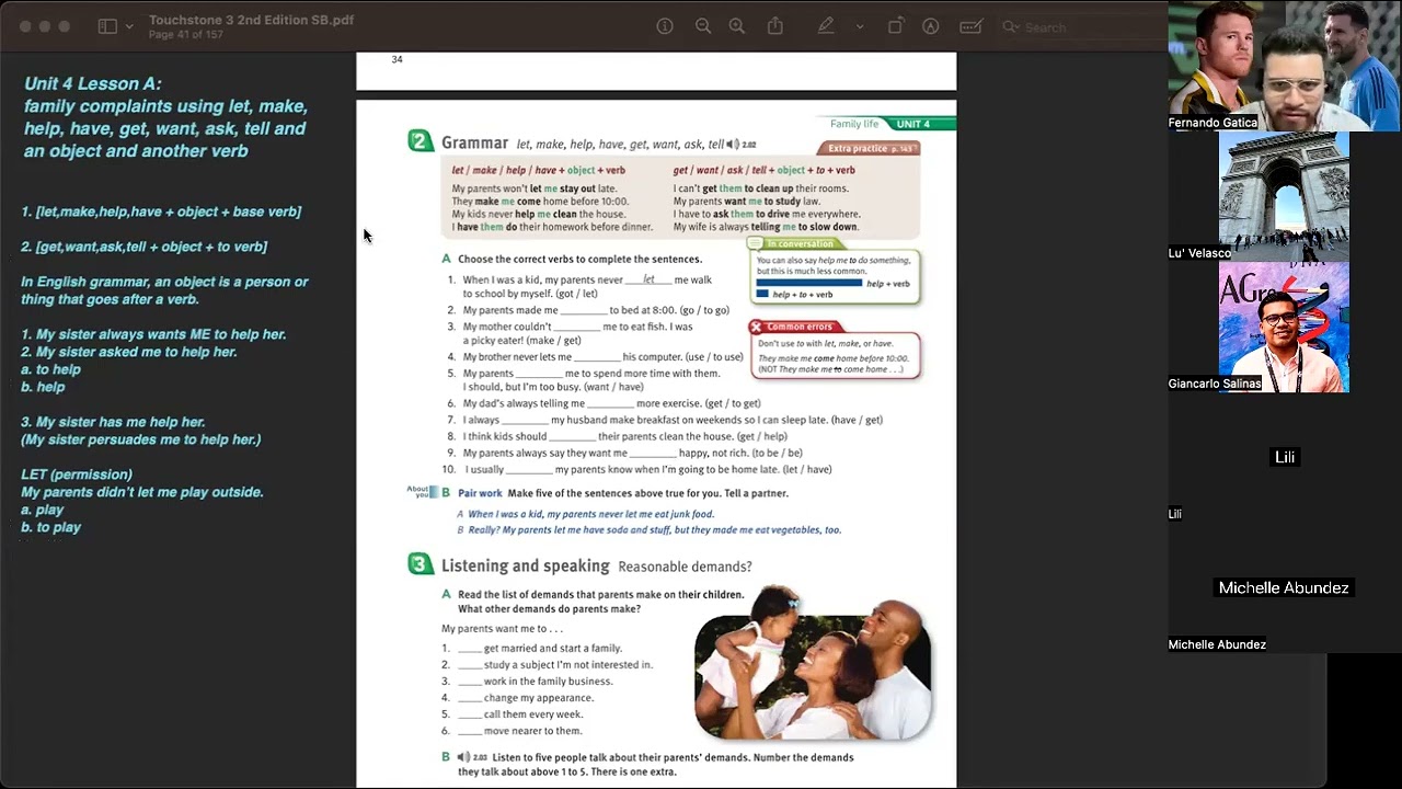 Touchstone 3 units 4-6 test review