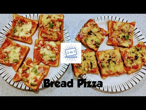 Bread Pizza Recipe! 2 IN 1 !! Make Bread Pizza Recipe in 2 Ways!
