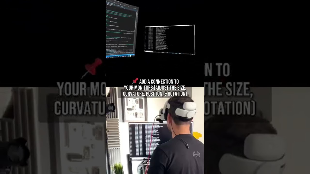 Programming In Virtual Reality With Immersed For Oculus Quest ! #Shorts