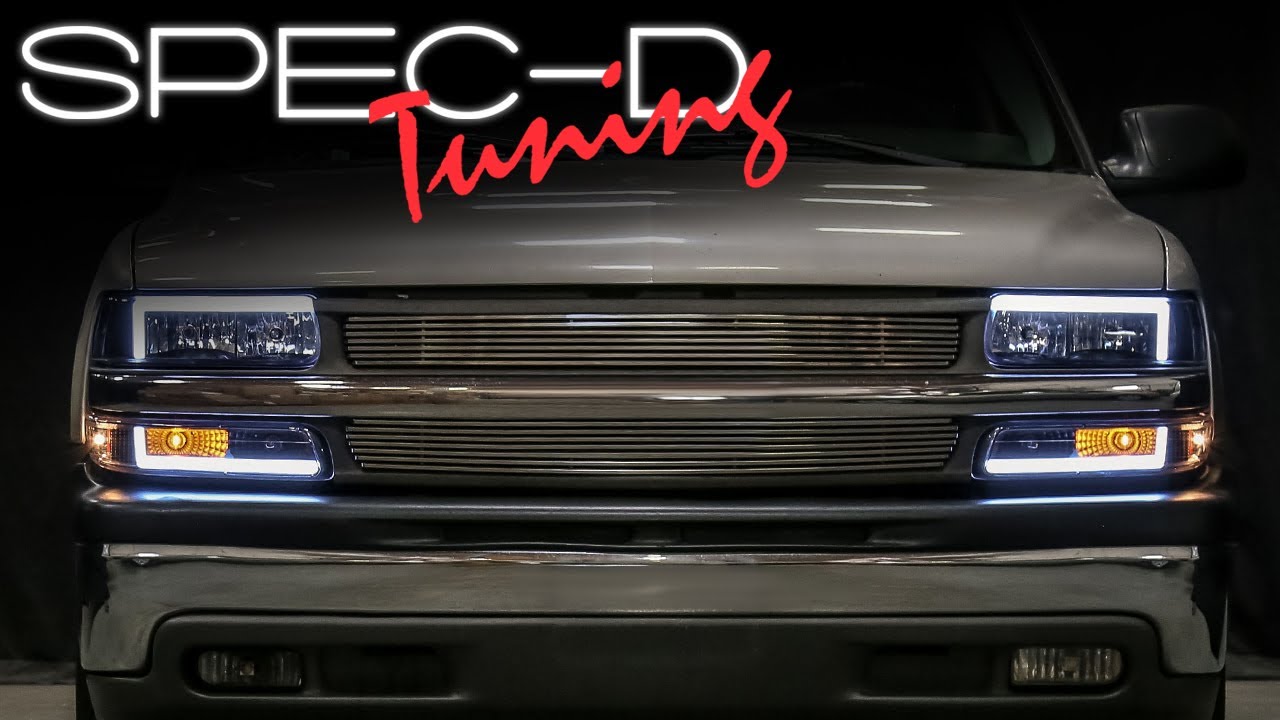 SPECDTUNING INSTALLATION VIDEO: 1999-2002 CHEVY SILVERADO HEADLIGHTS WITH BUMPER LIGHT
