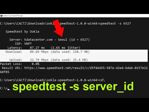 Speedtest.net use command