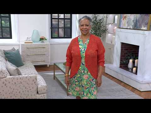 Denim & Co. Fauxchet Long Sleeve Shrug Cardigan on QVC