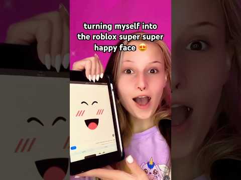 turning myself into super super happy face 😍 #roblox #makeup #makeuptutorial #satire