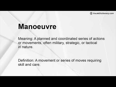 Manoeuvre Meaning