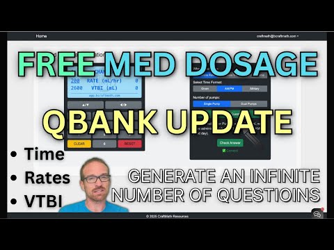 Infusion Pump - FREE Med Dosage QBank Update