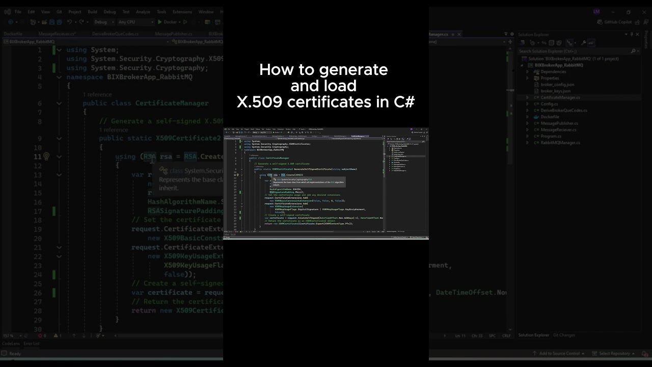 How to generate and load X.509 certificates in C#