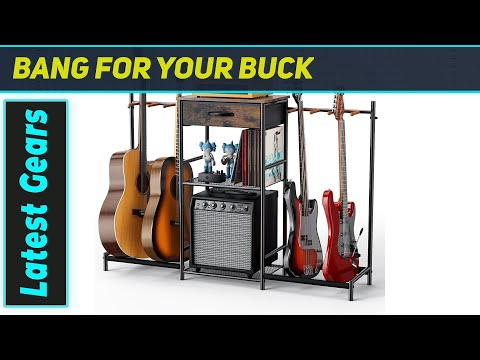 Elerator Guitar Stand: Best 4 Guitar Rack with Storage & Amp Space!