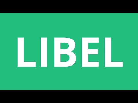 How To Pronounce Libel - Pronunciation Academy
