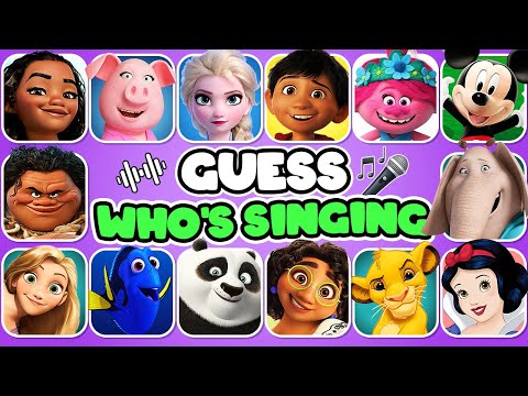 Guess The Disney Character by Voice🎤🎙️🎶 | DISNEY SONG QUIZ | Elsa, Mickey, Moana, Rapunzel, Mirabel