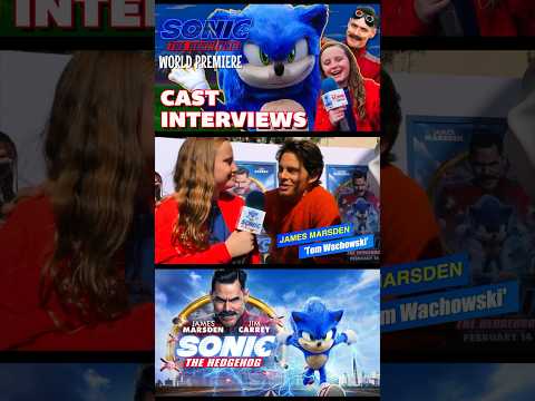 Cast of @SonictheHedgehog movie, answer questions at the World Premiere. 