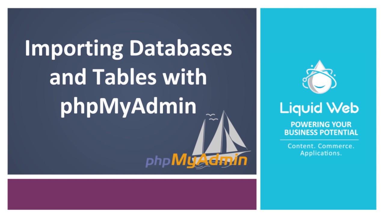 Importing Databases and Tables with PhpMyAdmin