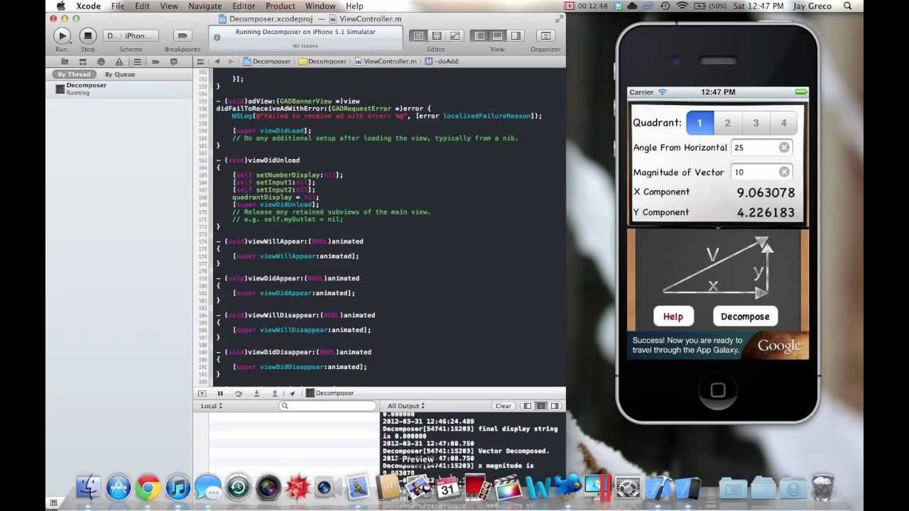 How to make iOS Apps: Intro To XCode: Debugging with Breakpoints & NSLog