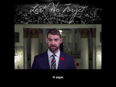 Remembrance Day Message - Lest We Forget