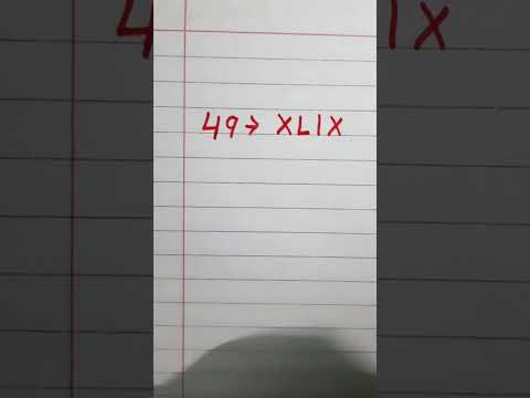 49 in Roman no || #shortsfeed #shortfeed #viralshort #viral #trendingshorts #shorts #romannumerals