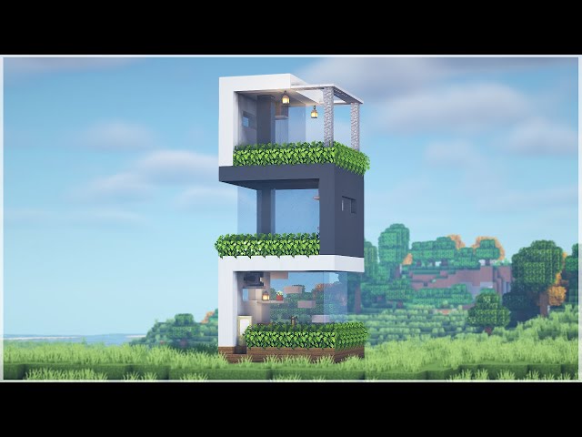 3-Storey Modern House Minecraft Map
