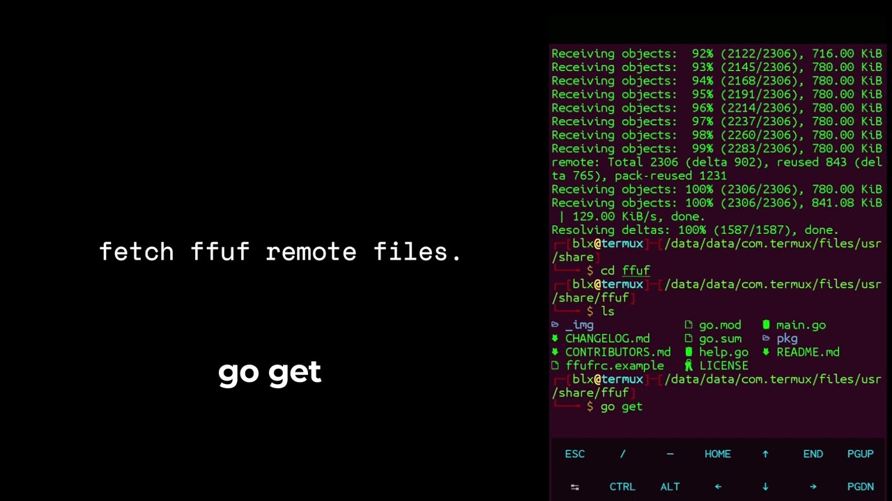 Install FFuF: Fast Web Fuzzer on Termux.