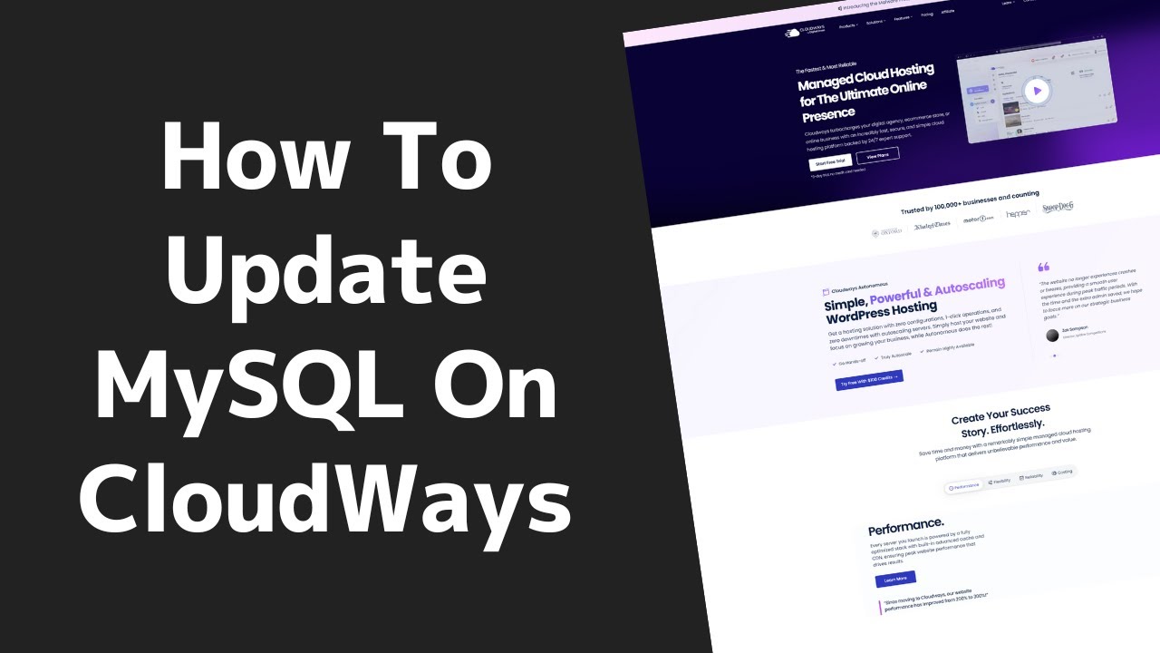 How To Update MySQL On CloudWays