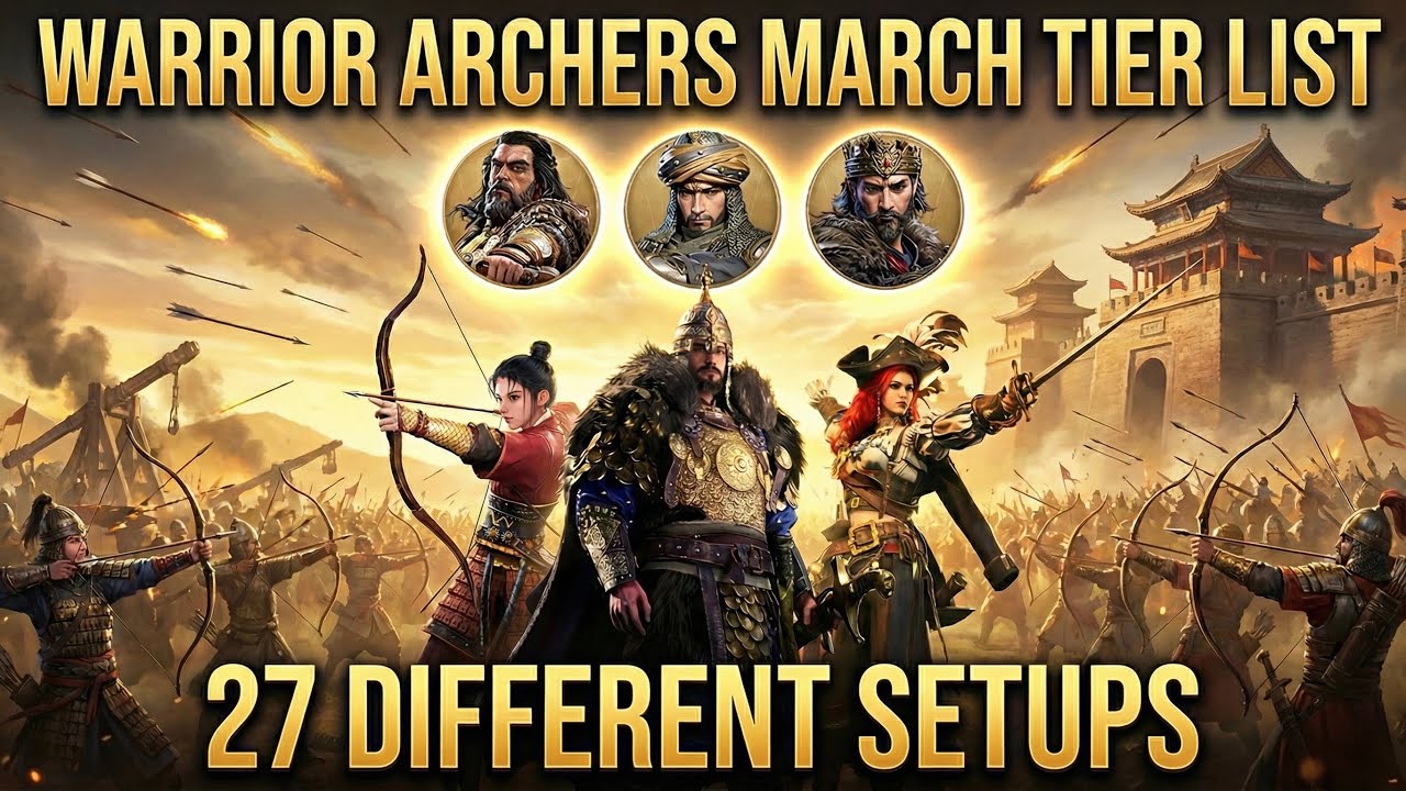 AoEM: Warrior Archers Ultimate MARCH TIER LIST  | 27 Different Marches  | Alp Arslan 5 ⭐️ 