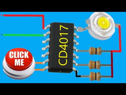 Amazing Useful Electronic Project Using CD4017 Decade Counter IC / Level Control with Button