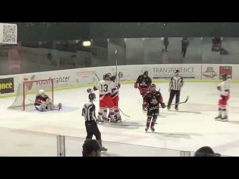Bordeaux 2023 U17 Bauer world cup tournament ; Gianni Annicchiarico White#11 quick wrist in net