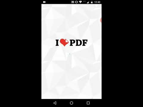 Usando o aplicativo I Love PDF no celular.