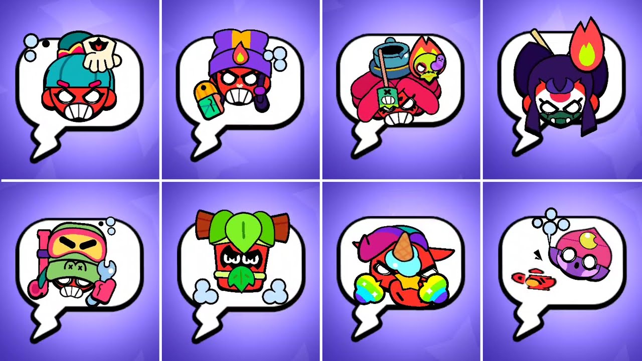 All 97 Brawlers Animated Angry Pins