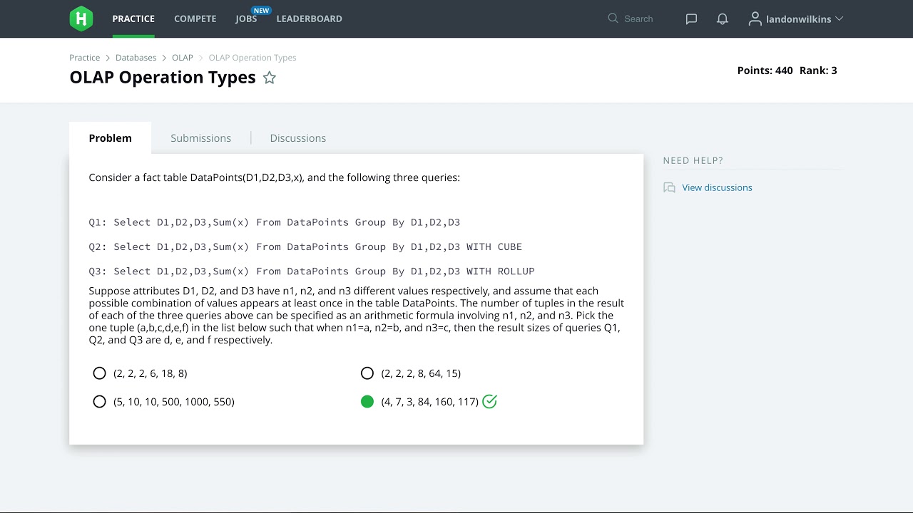 Databases | HackerRank Solutions