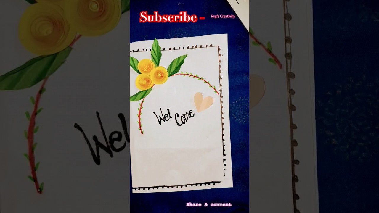 Welkomstkaartjes maken. #nieuw #kortevideo #youtube #ytshorts #viraal #youtubeshorts #knutselen #welkom