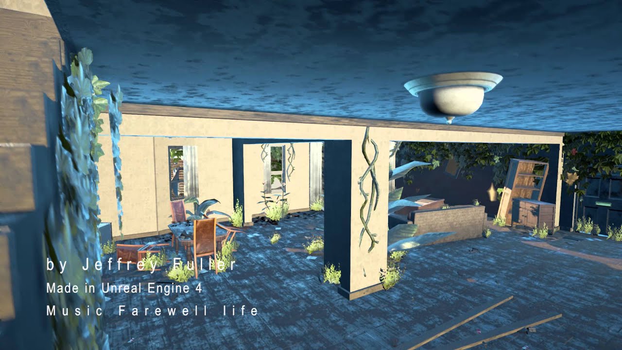 post apocalyptic interior design UE4