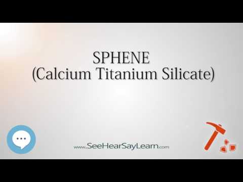 SPHENEĀ Calcium Titanium Silicate š