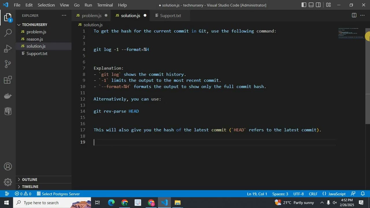How to Get the Commit Hash for the Current Commit in Git