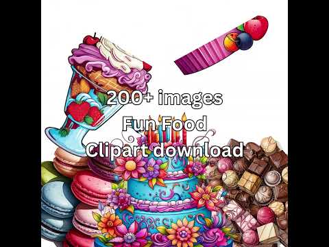 200+ images Fun Food Clipart. #cliparts #food #cupcakes #cookies #etsy