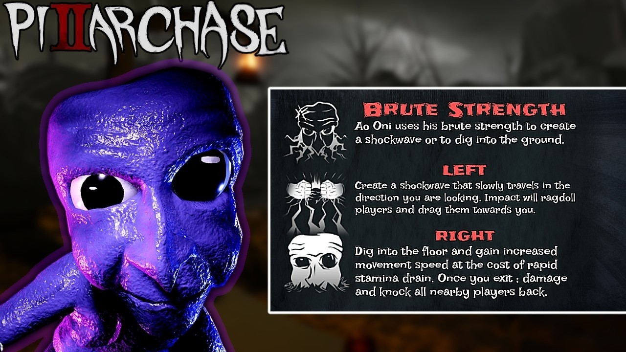 Pillar Chase 2 Recode - Ao Oni's New Brute Strength Gameplay