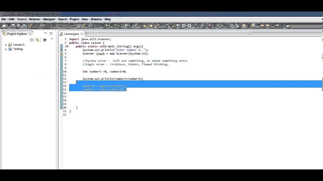 Beginners Java- Lesson 3, Understanding the debugger